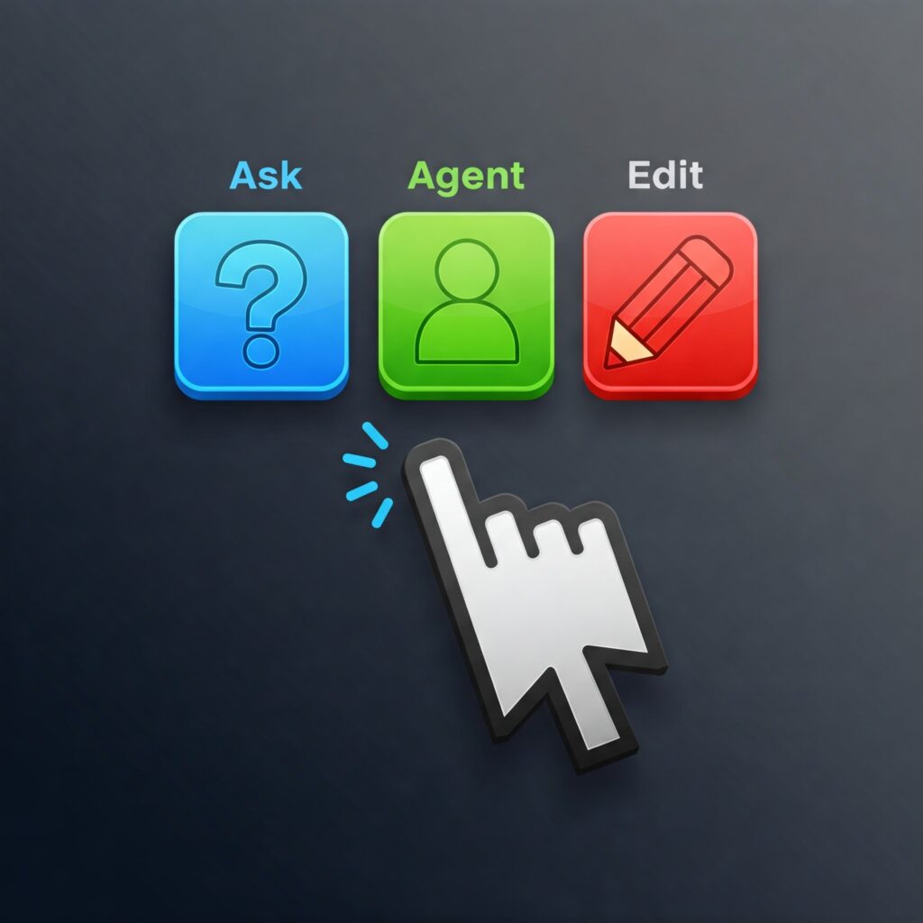 CursorのAsk, Agent, Editモードの違いについてのメモ - gBiz